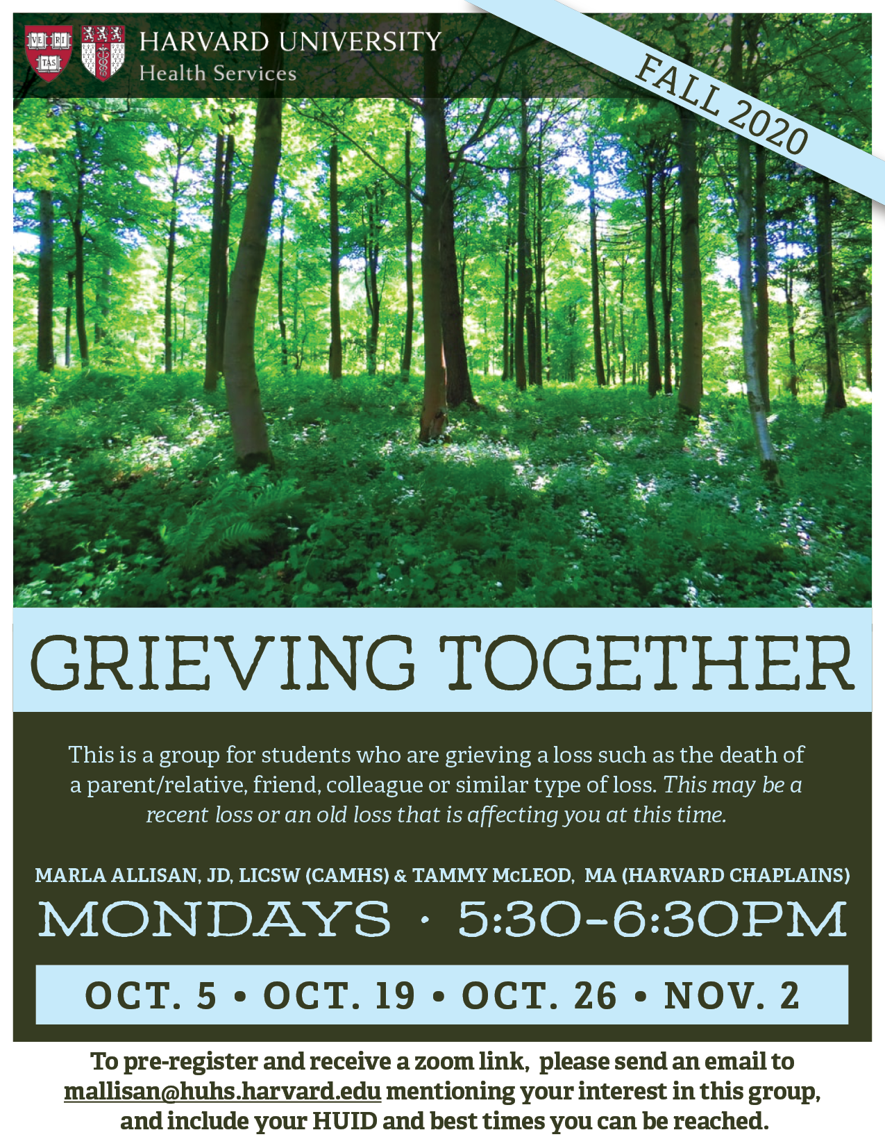 Grieving Together: A Grief Group for Students | Harvard Chaplains
